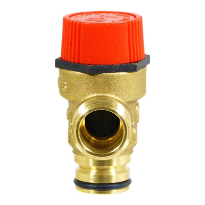 SPARES2GO Boiler Pressure Relief Safety Valve 3 Bar 1/2" BSP Male x ...