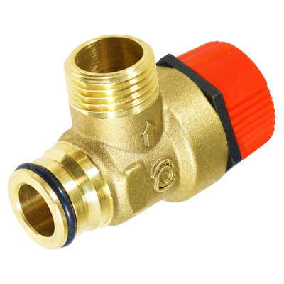 SPARES2GO Boiler Pressure Relief Safety Valve 3 Bar 1/2" BSP Male x ...