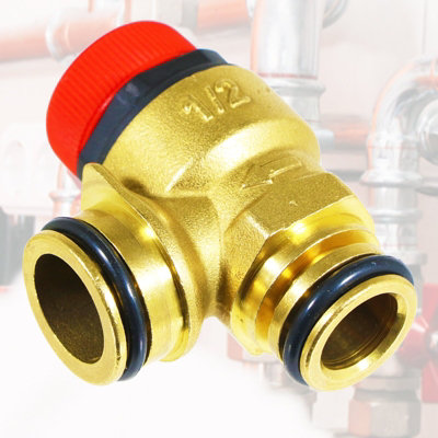 SPARES2GO Boiler Pressure Relief Valve 3 Bar 1/2" BSP Push Fit Brass PN ...