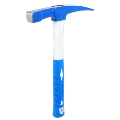 SPARES2GO Brick Hammer Chisel 24oz Heavy Duty Fibreglass Handle Non ...