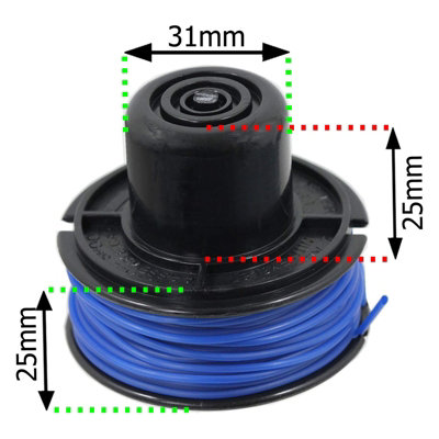 SPARES2GO Bump Feed Line Spool compatible with Black & Decker GL250 ...