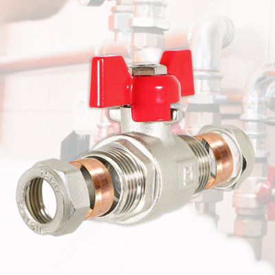 SPARES2GO Butterfly Lever Compression Ball Valve Quarter Turn Water ...