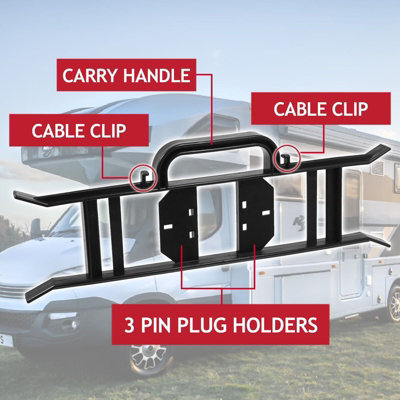 SPARES2GO Caravan Cable Tidy Frame H Bracket Motorhome Extension Power ...