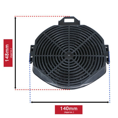 SPARES2GO Carbon Filter for SIA CHA17 Type CHF60 CH61 CH91 CH101 CP61 ...