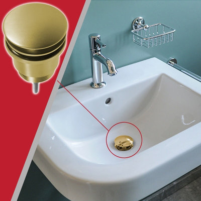 SPARES2GO Clicker Basin Waste Plug 1 1/4" 60mm Click Clack Bathroom ...