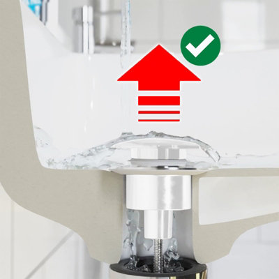 SPARES2GO Clicker Basin Waste Plug 1 1/4" 60mm Click Clack Bathroom ...