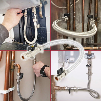 SPARES2GO COMBI BOILER FILLING LOOP STRAIGHT PART L COMPLIANT CENTRAL ...