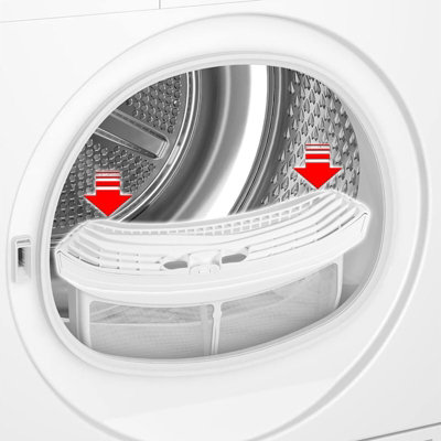 SPARES2GO Complete Lint Screen Fluff Cage Filter compatible with Beko ...