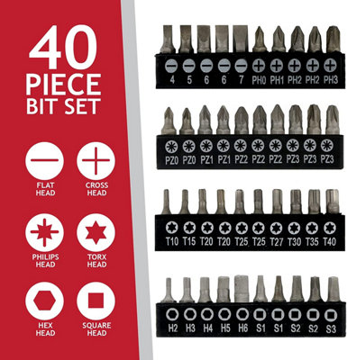 SPARES2GO Complete Mechanics Magnetic and Precision Screwdriver & Bit ...