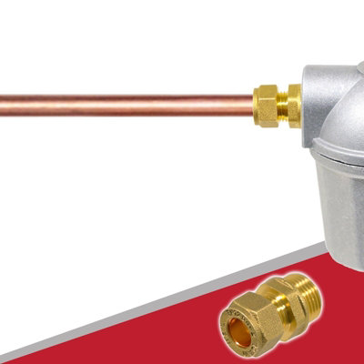 SPARES2GO Compression Connector 10mm x 3/8" BSP Male Straight Brass ...