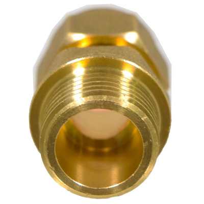 SPARES2GO Compression Connector 10mm x 3/8" BSP Male Straight Brass ...