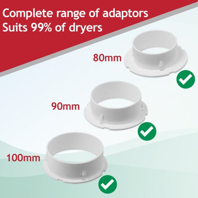 SPARES2GO Condenser Vent Box & Hose Kit compatible with White Knight ...