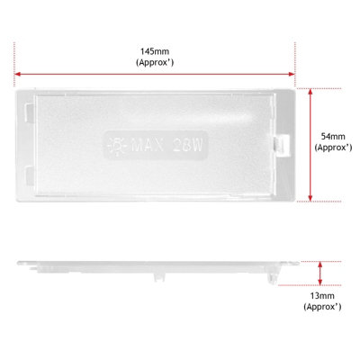 SPARES2GO Cooker Hood Cover Light Bulb Diffuser Panel ELECTROLUX AEG ...