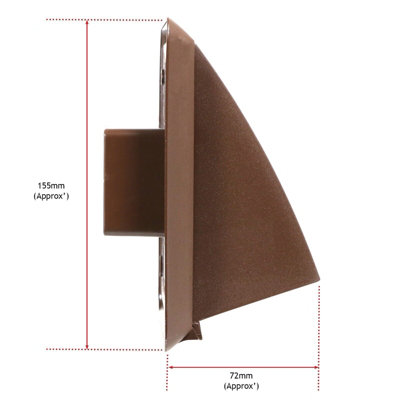 SPARES2GO COOKER HOOD EXTERNAL VENT KIT 4" 5" 6" 100MM 125MM 150MM ...