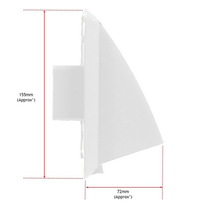 SPARES2GO COOKER HOOD EXTERNAL VENT KIT 4" 5" 6" 100MM 125MM 150MM ...