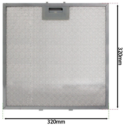 SPARES2GO Cooker Hood Grease Filter Metal Mesh compatible with Beko ...