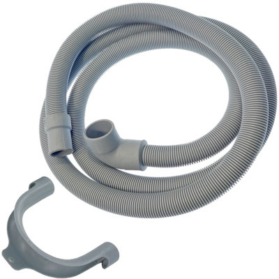 SPARES2GO Drain Hose + Seal Plug Kit Washing Machine Dishwasher Angled ...