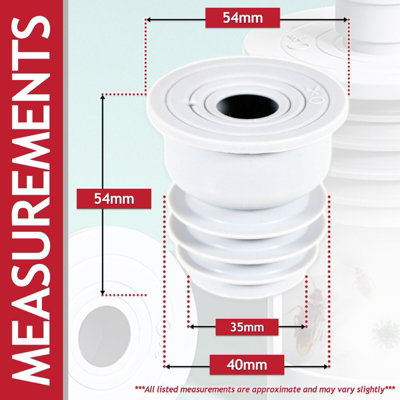 SPARES2GO Drain Hose + Seal Plug Kit Washing Machine Dishwasher Waste ...