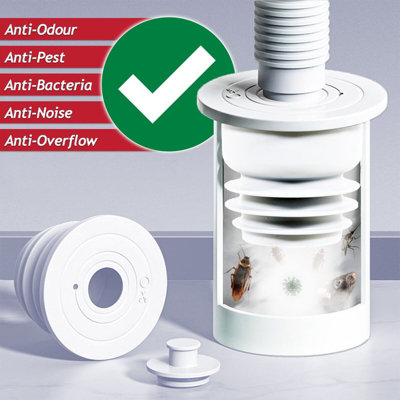 SPARES2GO Drain Hose + Seal Plug Kit Washing Machine Dishwasher Waste ...