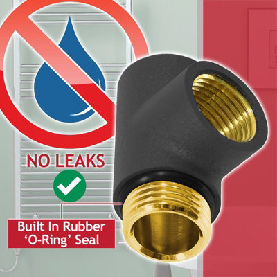 SPARES2GO Dual Fuel T Piece Towel Radiator Heating Element Connector ...