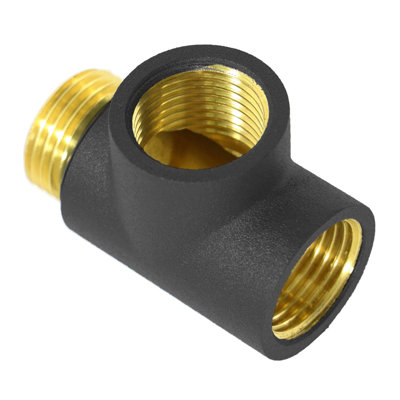 SPARES2GO Dual Fuel T Piece Towel Radiator Heating Element Connector ...