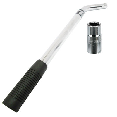 SPARES2GO Extendable Wheel Nut Socket Wrench 17mm 19mm Brace Breaker ...