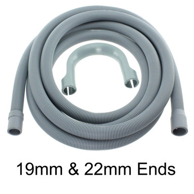 SPARES2GO Extra Long Drain Hose + Seal Plug Kit Washing Machine ...