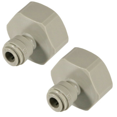 SPARES2GO Female Adaptor 1/4" Push Fit x 3/4" BSP for American Fridge ...