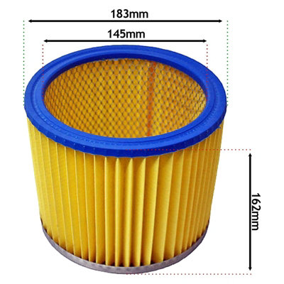 SPARES2GO Filter Cartridge compatible with Goblin Aquavac Wet & Dry ...