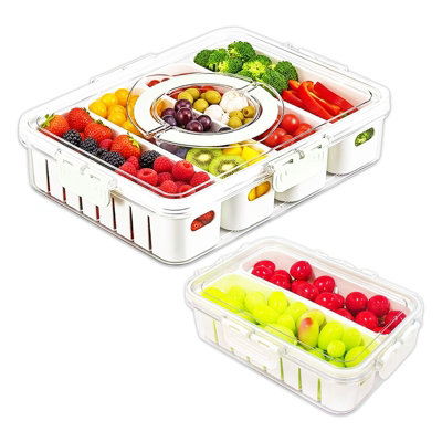 SPARES2GO Food Storage Containers with Securing Clips Lid and Removable ...