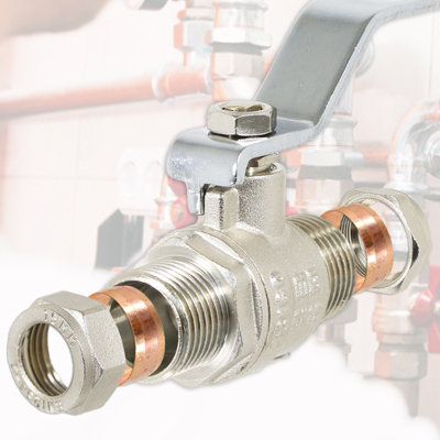 SPARES2GO Full Bore Lever Ball Valve Isolating Stop Tap Kit with Blue ...