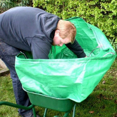 SPARES2GO Garden & Farm Wheelbarrow Carrier Bags Heavy Duty Capacity ...