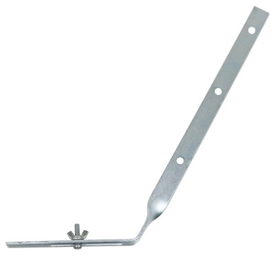SPARES2GO Gutter Side Rafter Bracket Universal Galvanised Steel Fascia Support Fixing (300mm)