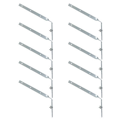 SPARES2GO Gutter Side Rafter Bracket Universal Galvanised Steel Fascia ...