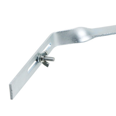 SPARES2GO Gutter Side Rafter Bracket Universal Galvanised Steel Fascia ...