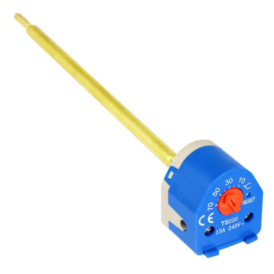 SPARES2GO Immersion Water Cylinder Heater Thermostat Dual Safety ...