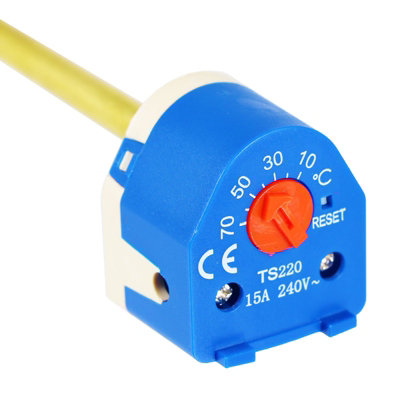 SPARES2GO Immersion Water Cylinder Heater Thermostat Dual Safety ...