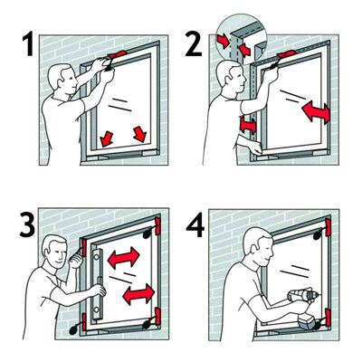 SPARES2GO Inflatable Air Wedge Set Door Window Hanging Installation ...