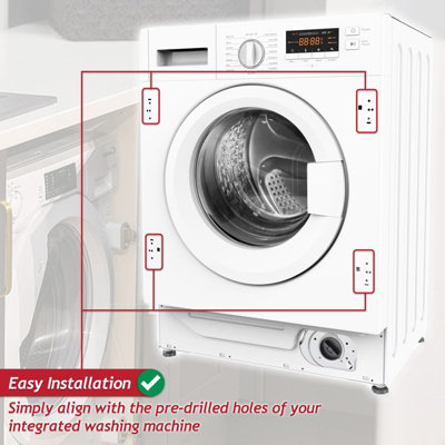 SPARES2GO Integrated Door Hinge Fixing Kit Magnetic Built In Washing ...