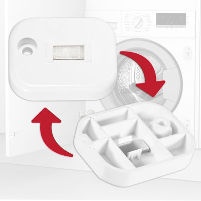 SPARES2GO Integrated Door Hinge Fixing Kit Magnetic Built In Washing ...