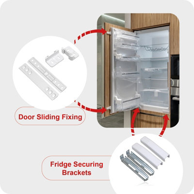 SPARES2GO Integrated Fridge Door Slide Mounting Bracket Slider Kit for ...