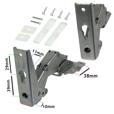 SPARES2GO Integrated Hinges compatible with Hettich Fridge Freezer Door ...