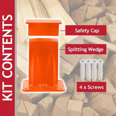 SPARES2GO Kindling Splitter Log Wedge Firewood Splitting Heavy Duty ...