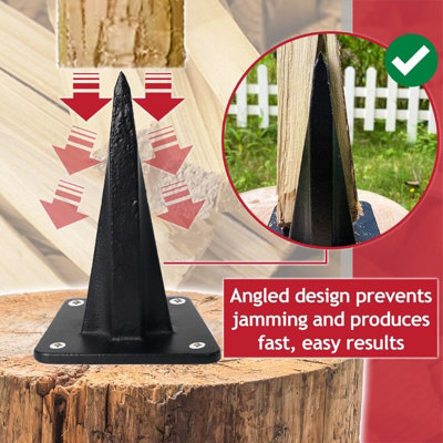 SPARES2GO Kindling Splitter Log Wedge Heavy Duty Wood Splitting ...