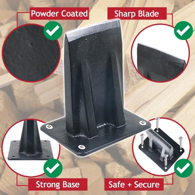 SPARES2GO Kindling Splitter Log Wedge Heavy Duty Wood Splitting ...