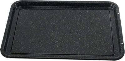 SPARES2GO Large Enamel Oven Shallow Baking Tray Sheet Raised Centre Non ...