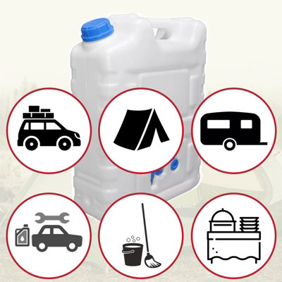 SPARES2GO Large Water Container Can Portable Storage Tank with Tap for ...