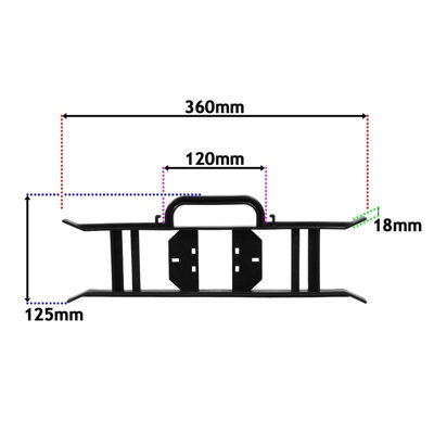 SPARES2GO Lawnmower Cable Tidy Frame H Bracket Extension Power Lead ...