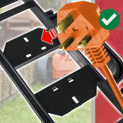 SPARES2GO Lawnmower Cable Tidy Frame H Bracket Extension Power Lead ...