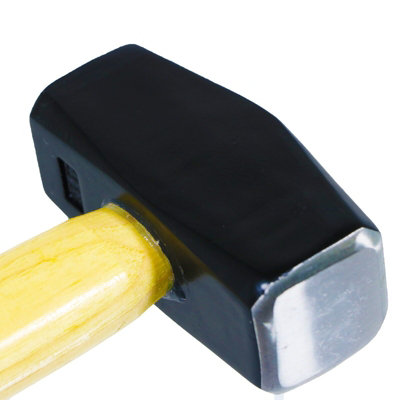 SPARES2GO Log Splitter Lump Hammer 4lb Club Mallet + 1.5KG 8" Chisel ...
